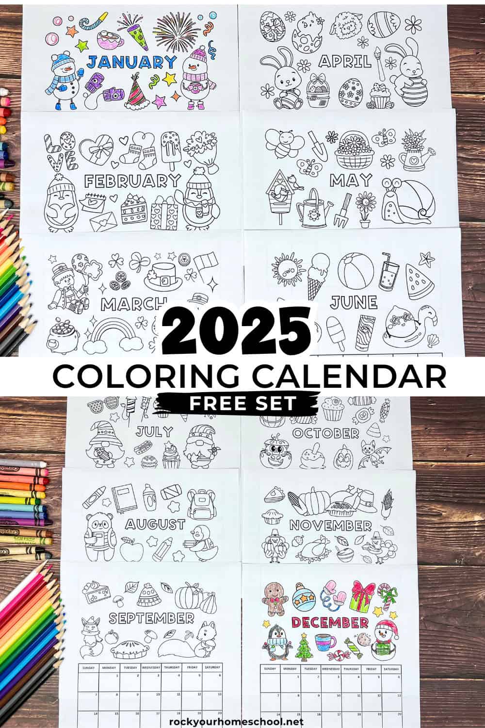 2025 Coloring Calendar - Rock Your Homeschool
