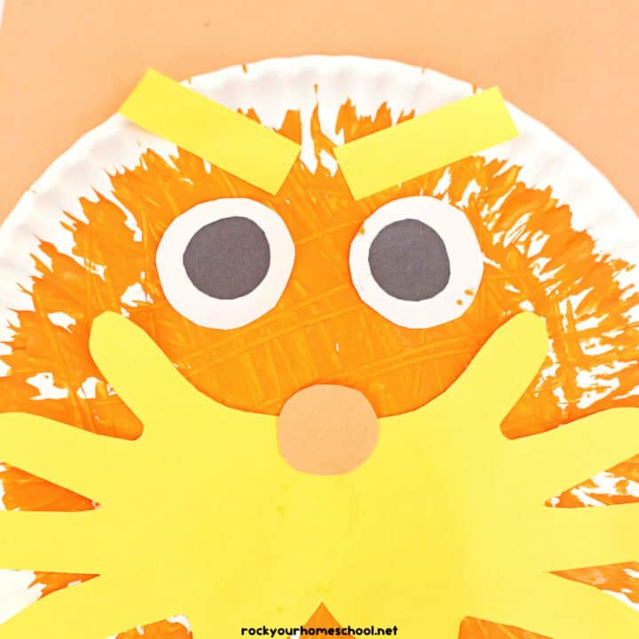 Lorax Paper Plate Craft: How To Make With Kids- Rock Your Homeschool