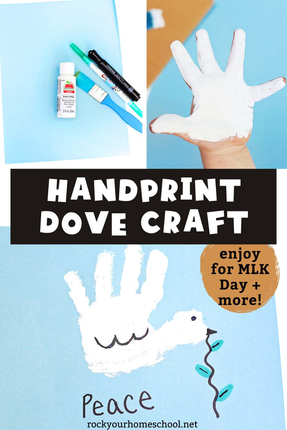 Handprint Dove: How to Make This Cute Craft for Kids- Rock Your Homeschool