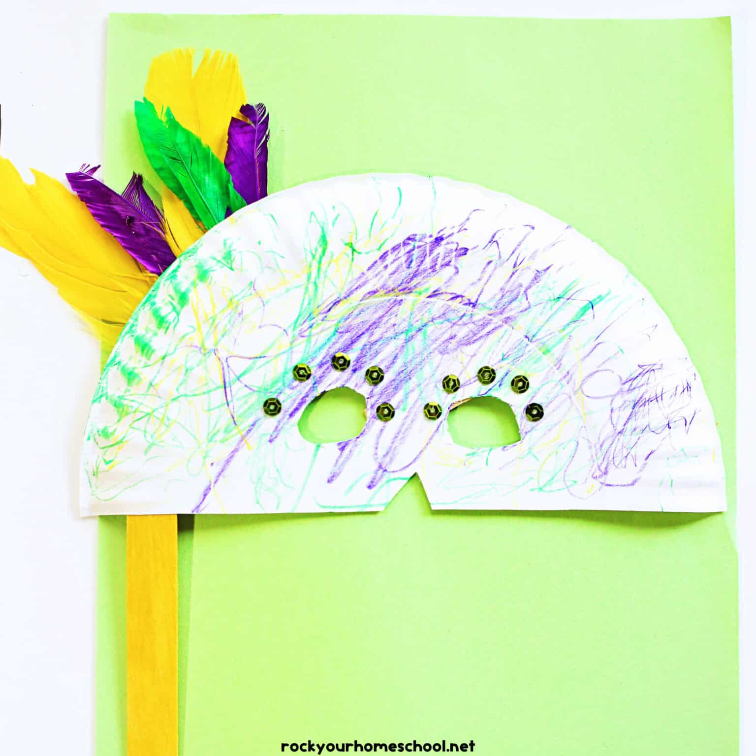 Mardi Gras Mask Craft: How to Make for Frugal Fun with Kids- Rock Your ...