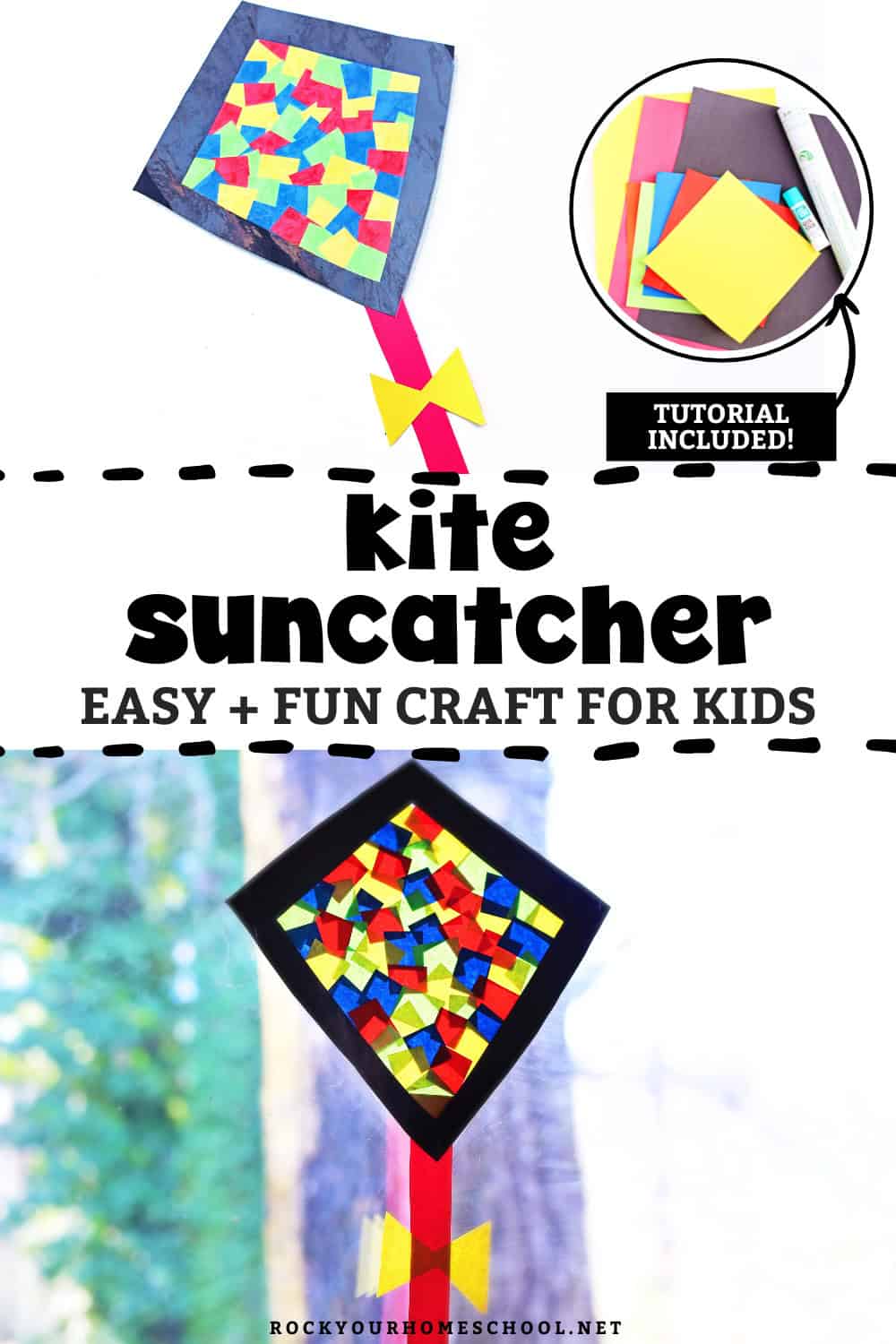 Kite Suncatcher Craft: How to Make This Colorful Project- Rock Your ...
