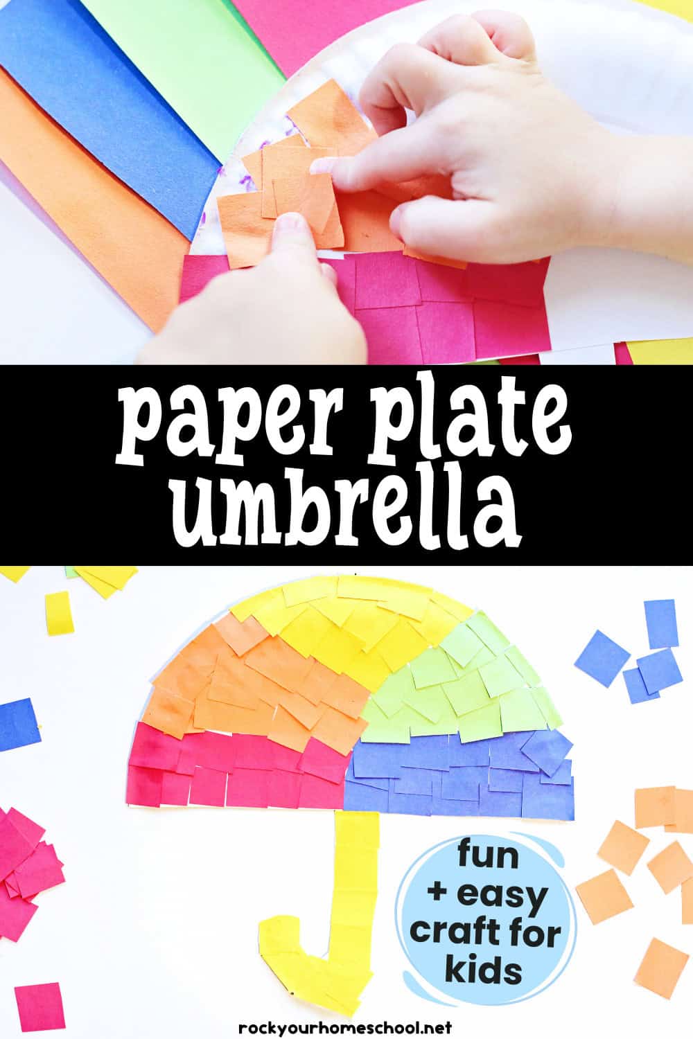 Paper Plate Umbrella Craft: How to Easily Make & Enjoy- Rock Your ...