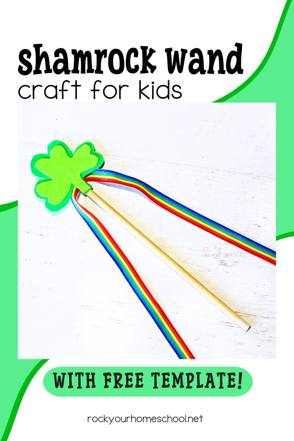 Shamrock Craft: How to Make This Fun Wand for Kids- Rock Your Homeschool