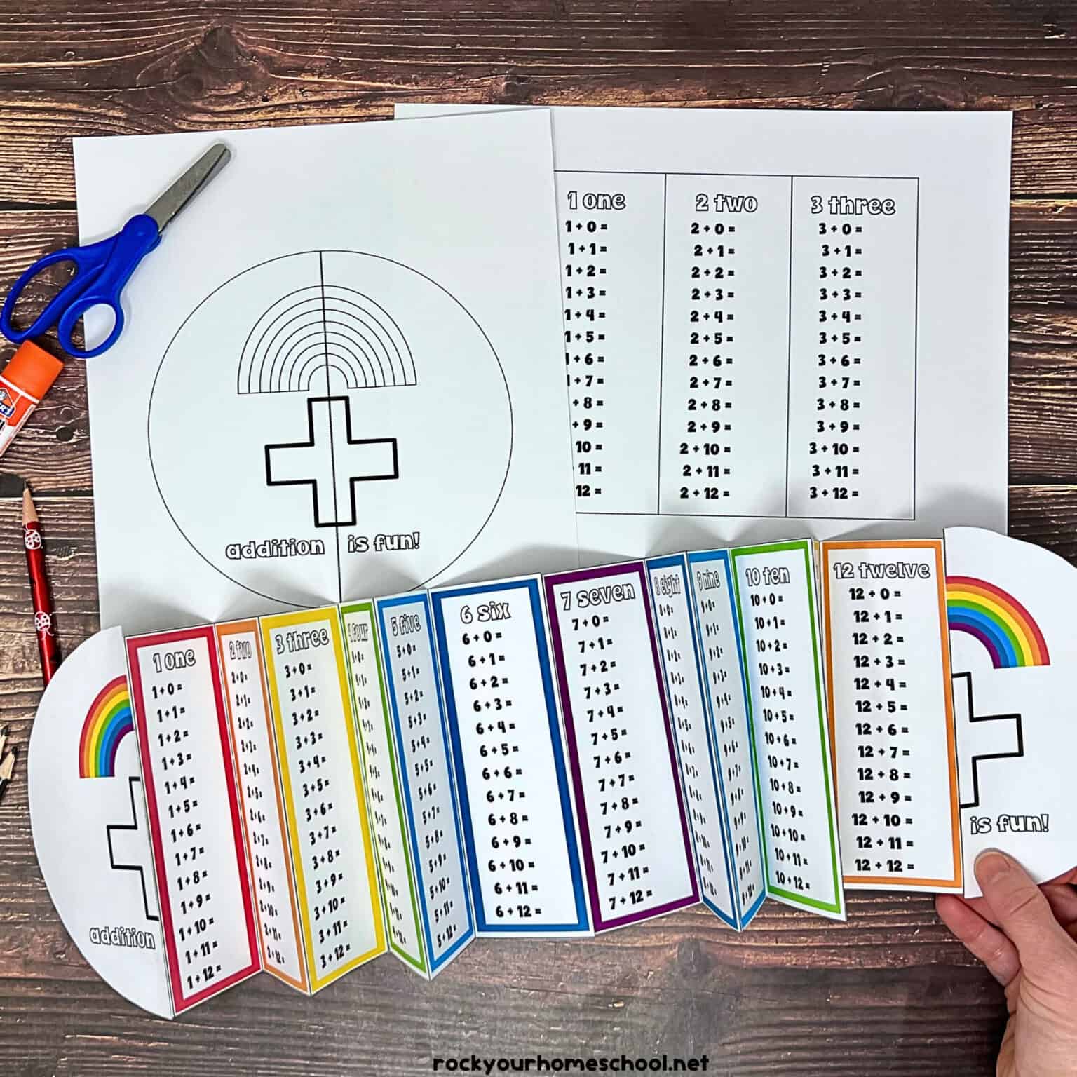 Addition Tables Foldable Activity To Easily Make Math Fun- Rock Your ...