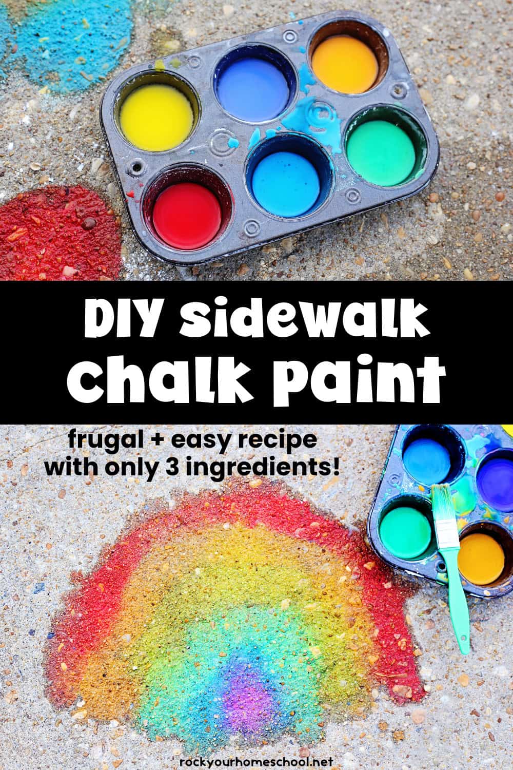 DIY Sidewalk Chalk Paint: How to Easily Make & Enjoy- Rock Your Homeschool