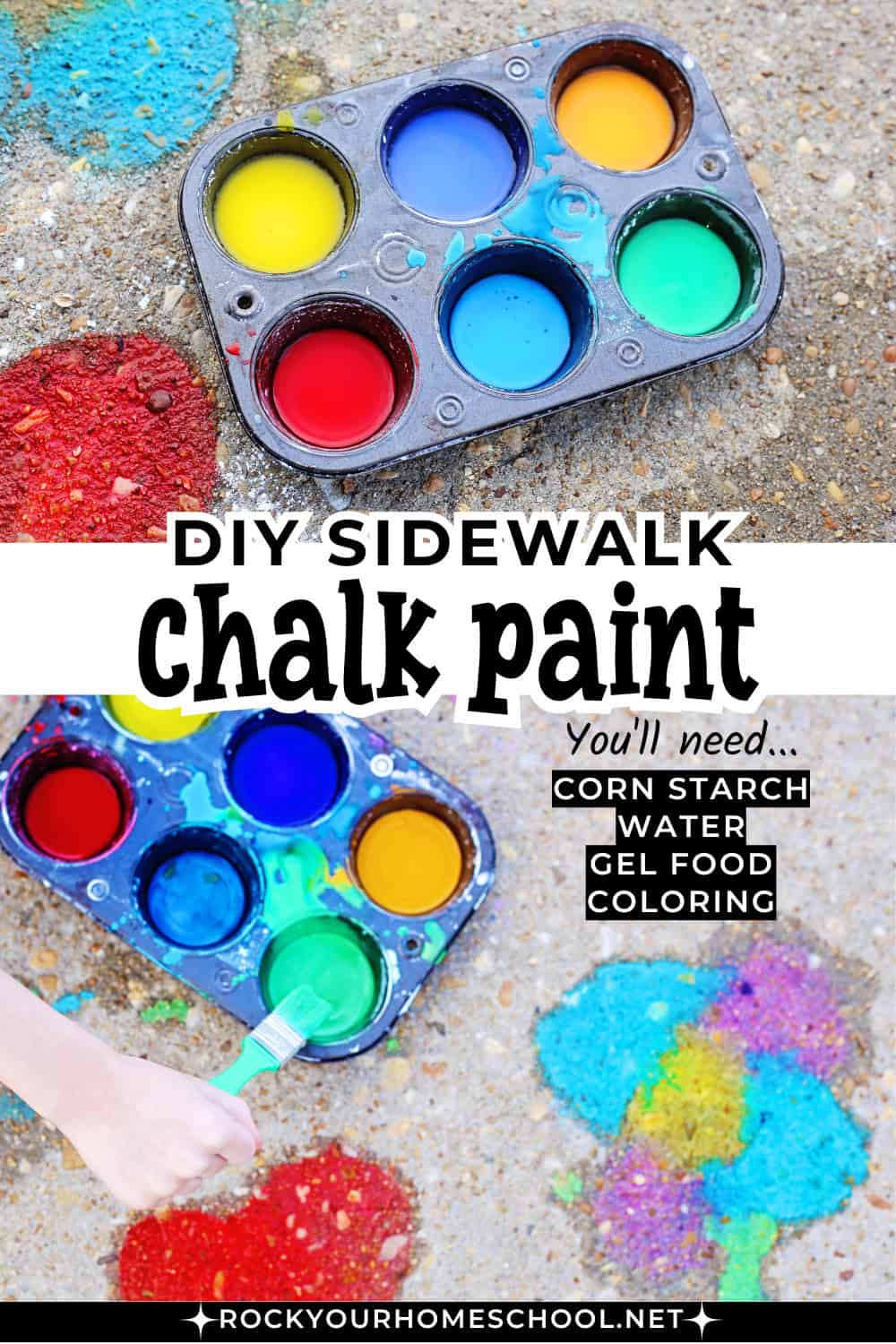 DIY Sidewalk Chalk Paint: How to Easily Make & Enjoy- Rock Your Homeschool