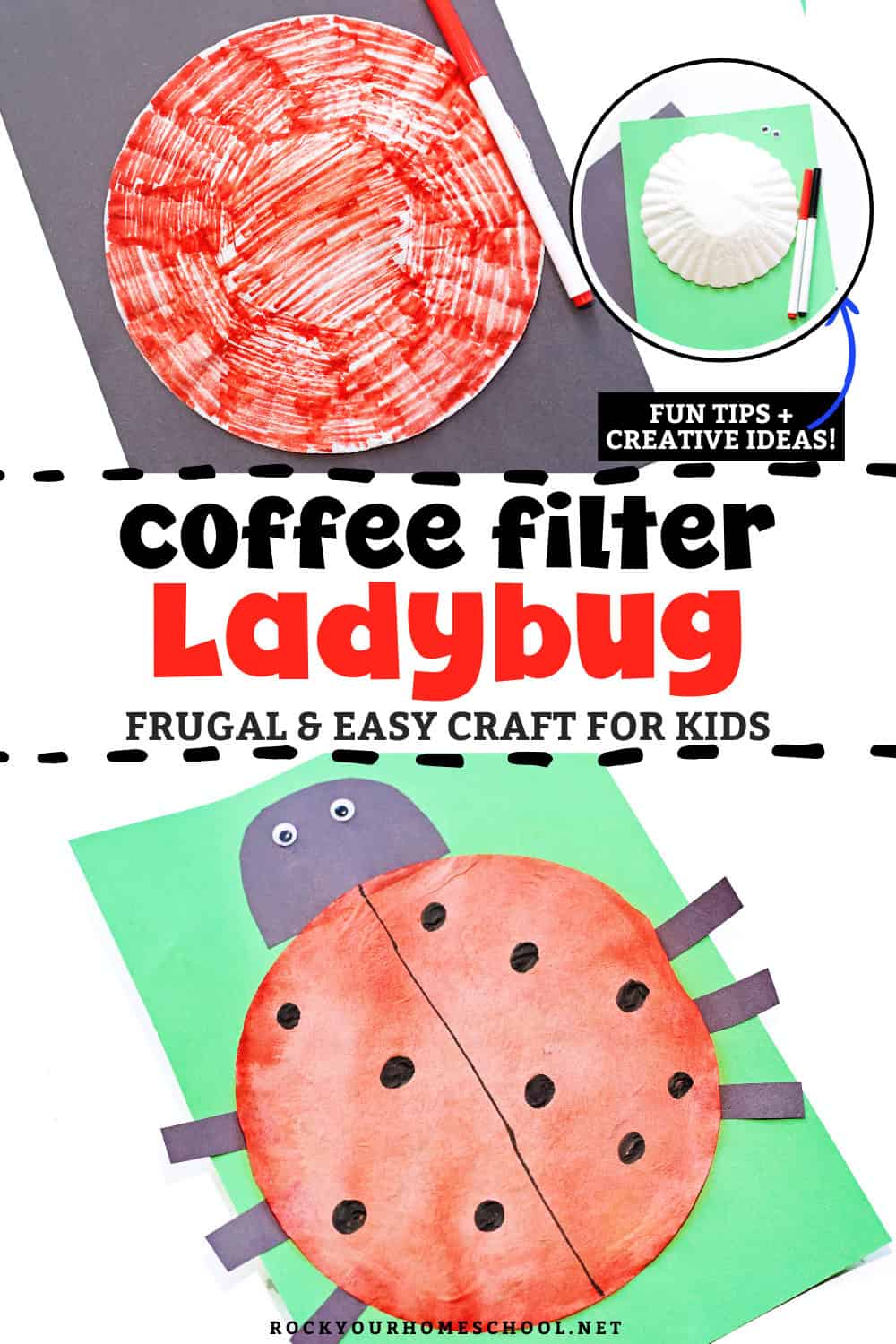 Coffee Filter Ladybug Craft for Kids: How to Make & Enjoy- Rock Your ...