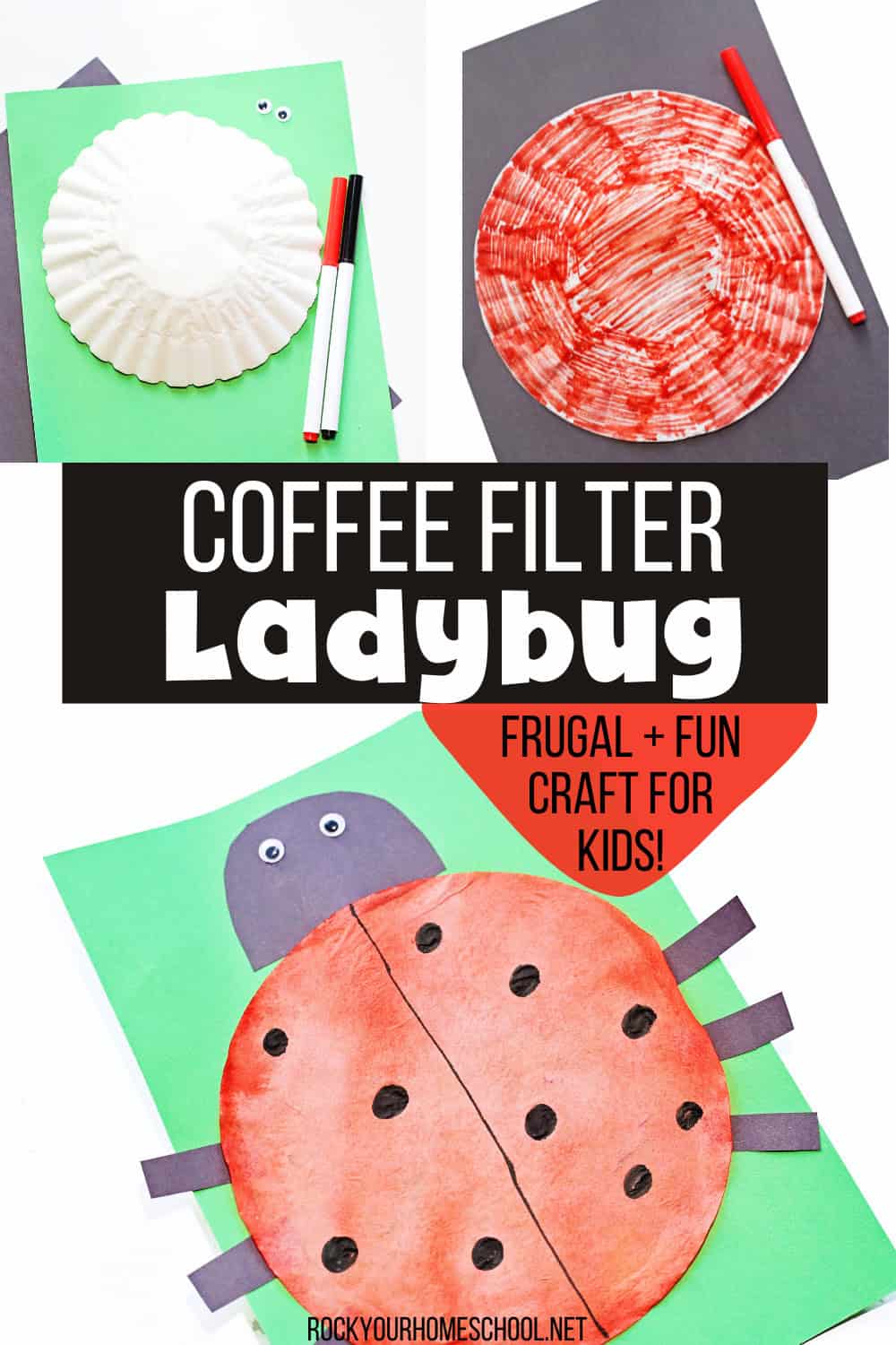 Coffee Filter Ladybug Craft for Kids: How to Make & Enjoy- Rock Your ...