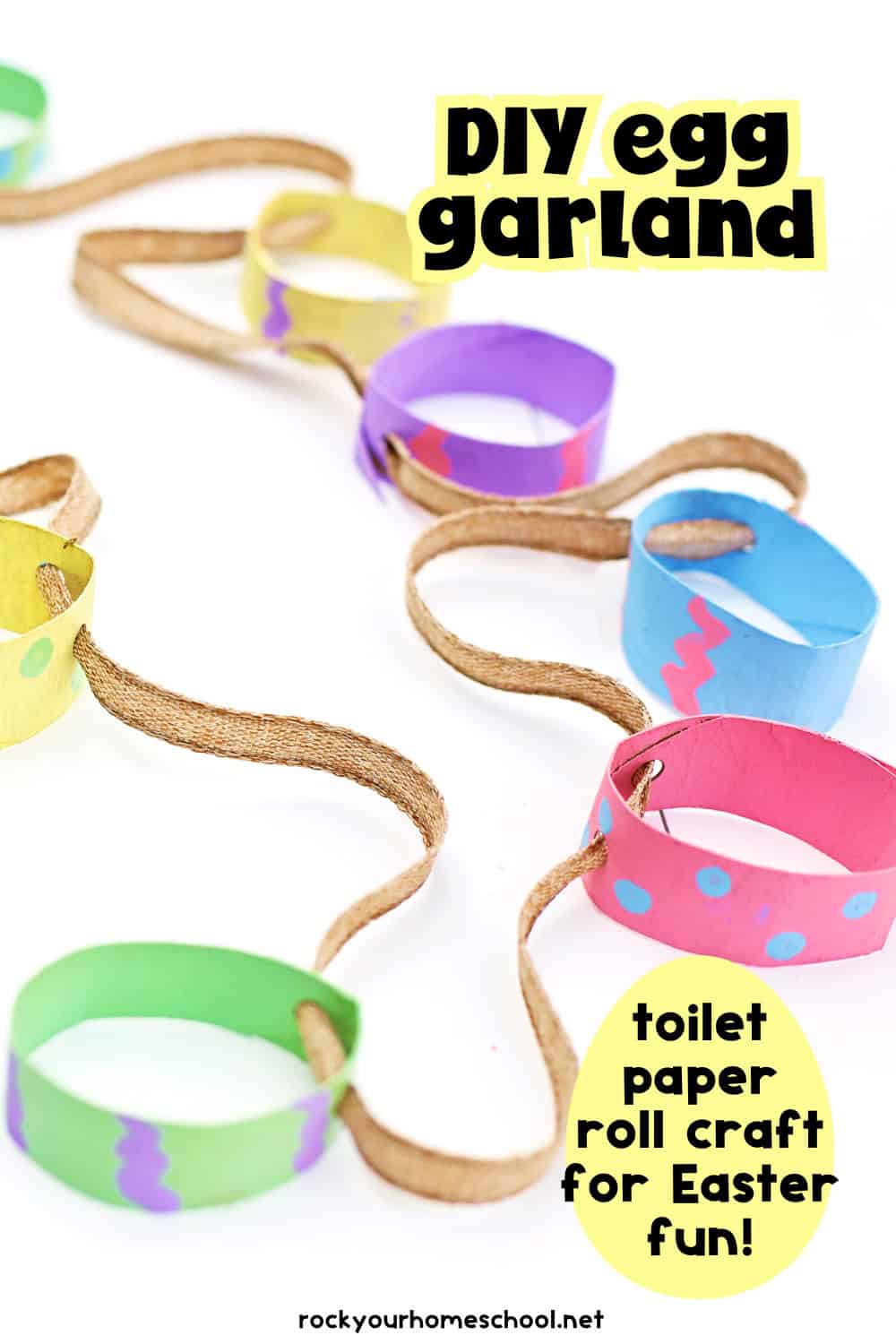 Toilet Paper Roll Easter Craft for an Easy Egg Garland- Rock Your ...