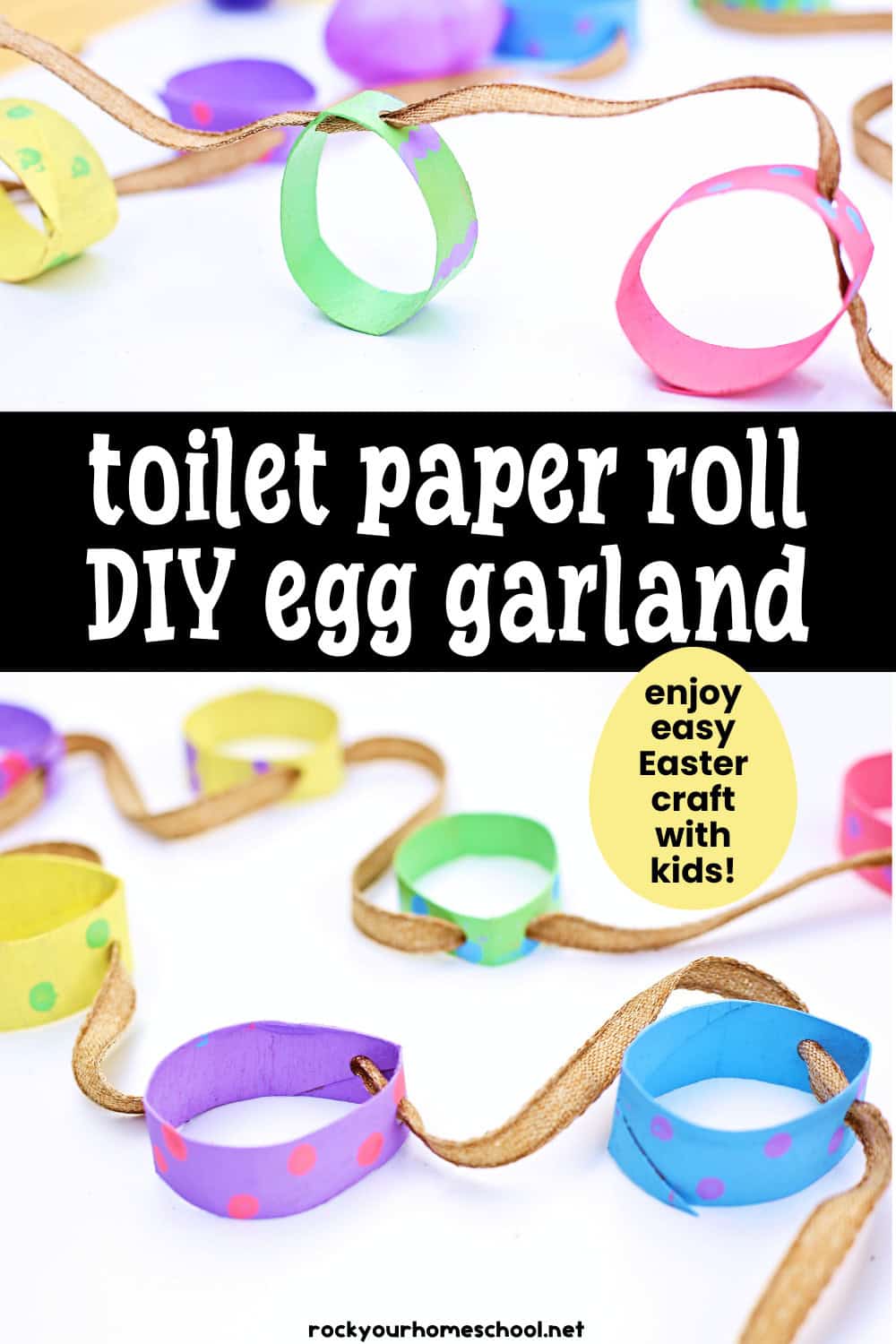 Toilet Paper Roll Easter Craft for an Easy Egg Garland- Rock Your ...