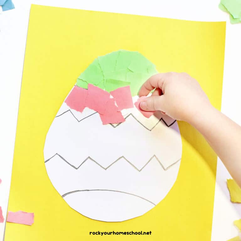 Torn Paper Easter Egg Craft And How To Enjoy (Free Templates) - Rock ...