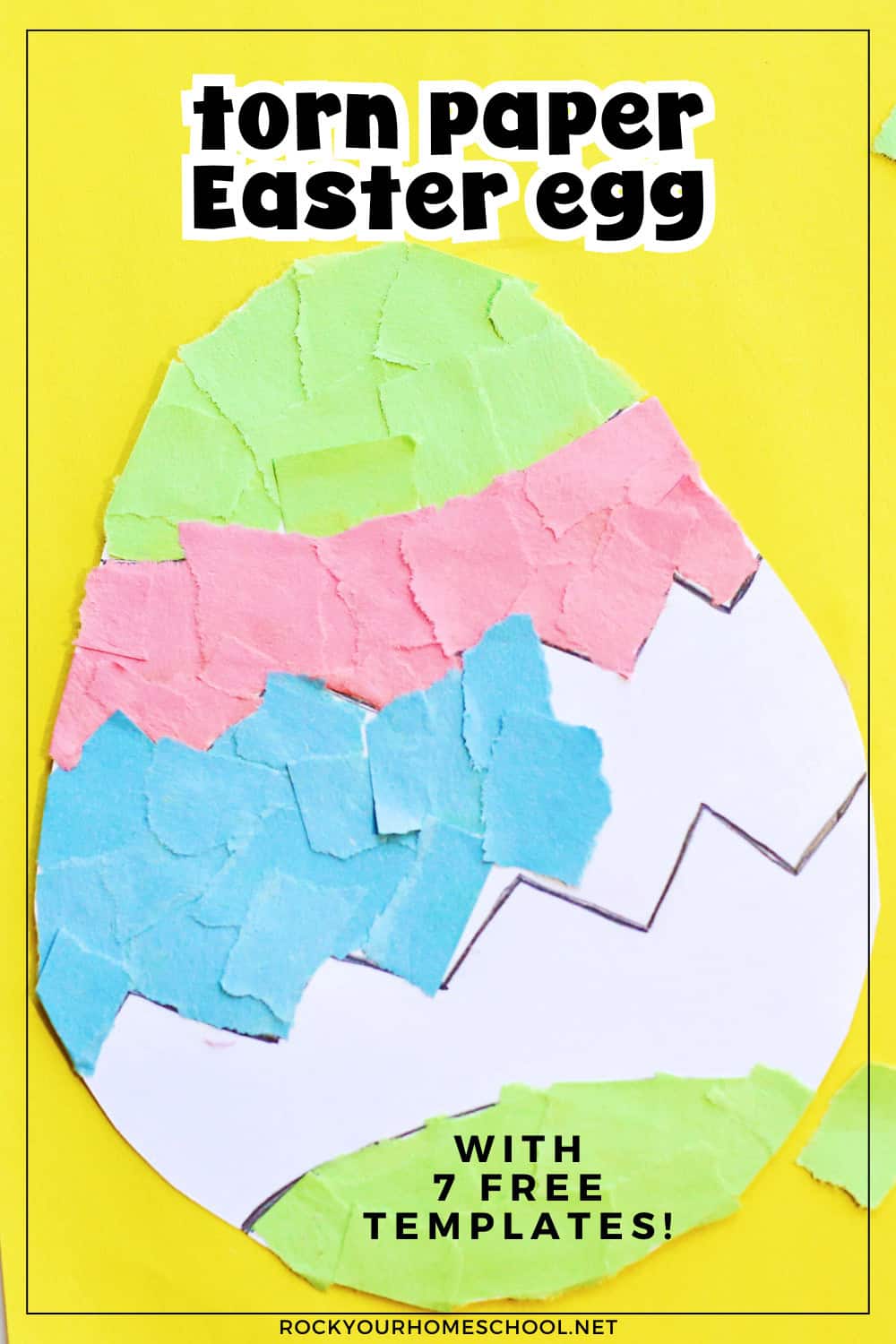 Torn Paper Easter Egg Craft And How To Enjoy (Free Templates) - Rock ...