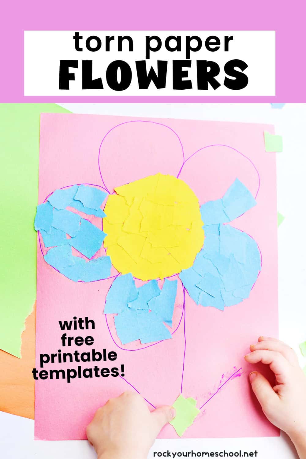 Torn Paper Flowers: How To Make & Enjoy With Kids - Rock Your Homeschool