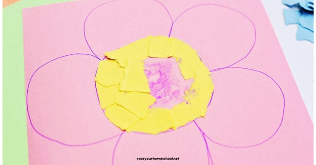 Torn Paper Flowers: How To Make & Enjoy With Kids - Rock Your Homeschool