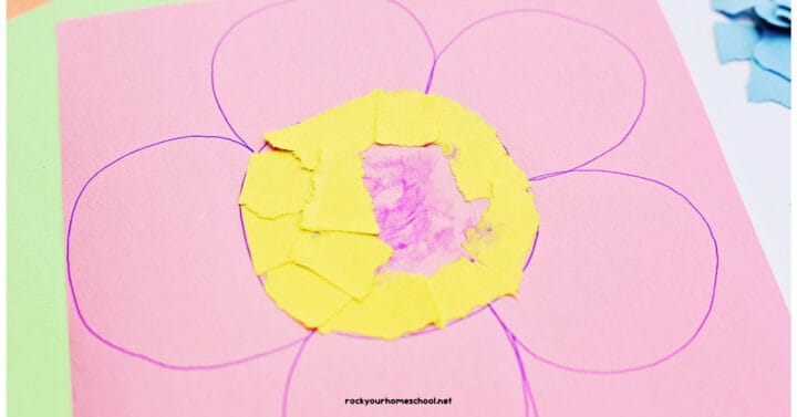 Torn Paper Flowers: How To Make & Enjoy With Kids - Rock Your Homeschool