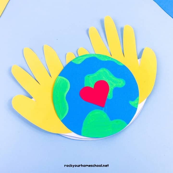Earth Day Handprint Craft: How to Make & Enjoy [Free Template]- Rock ...