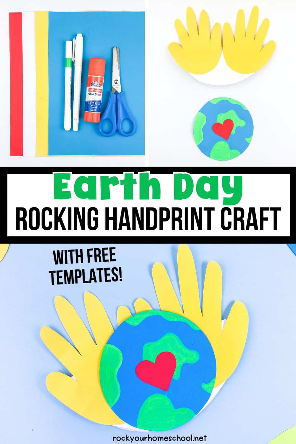 Earth Day Handprint Craft: How to Make & Enjoy [Free Template]- Rock ...