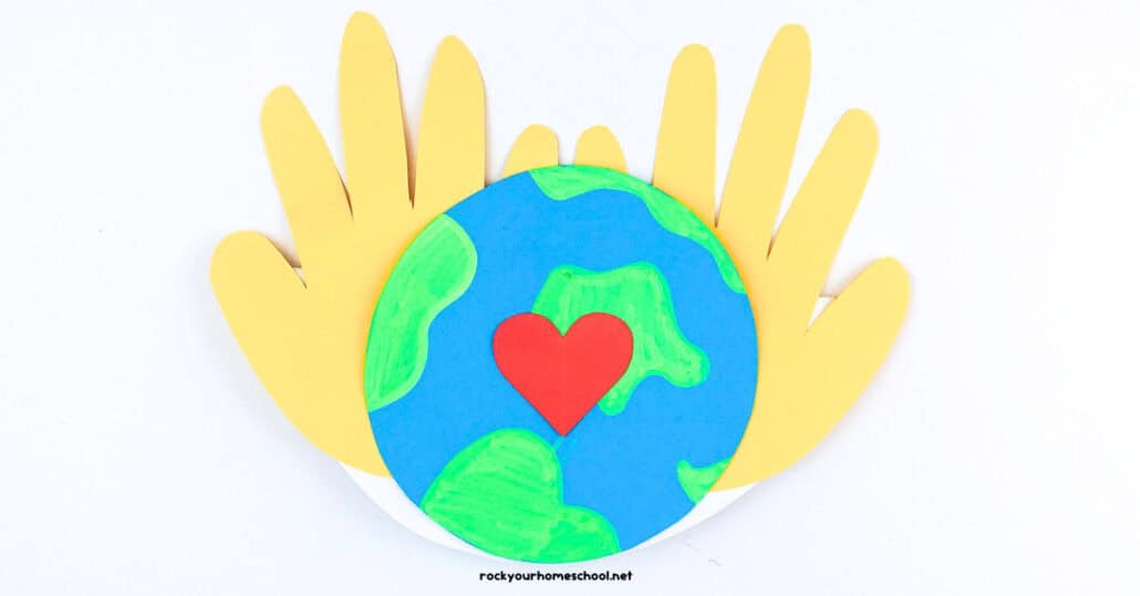 Earth Day Handprint Craft: How to Make & Enjoy [Free Template]- Rock ...