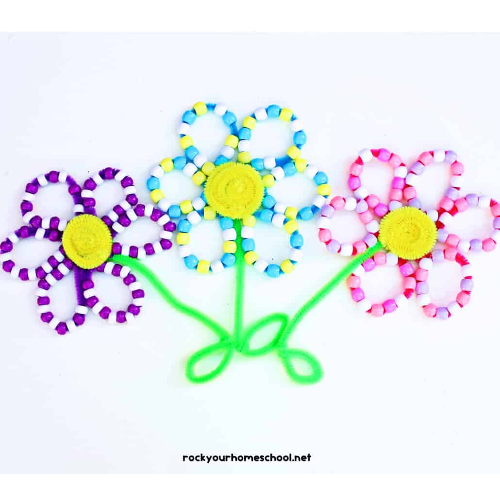 Beaded Pipe Cleaner Flowers: How to Make & Ideas for Enjoying - Rock ...