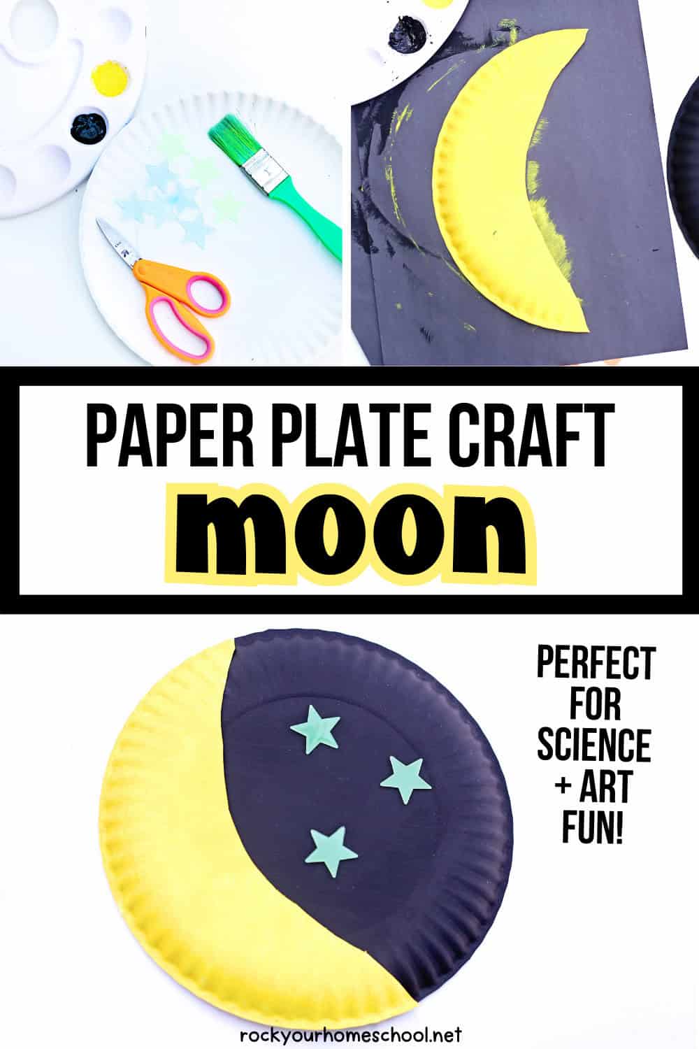 Paper Plate Moon Craft: How to Make for Stellar Fun- Rock Your Homeschool