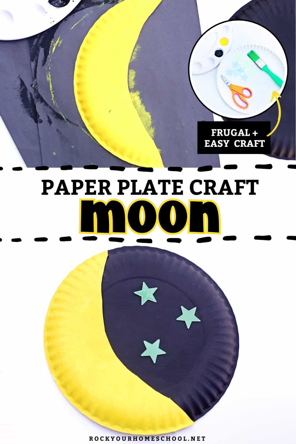 Paper Plate Moon Craft: How to Make for Stellar Fun- Rock Your Homeschool