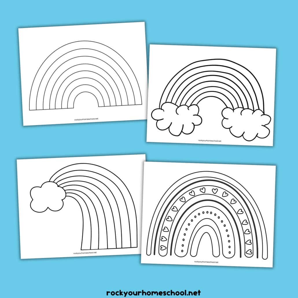 Rainbow Templates - Rock Your Homeschool