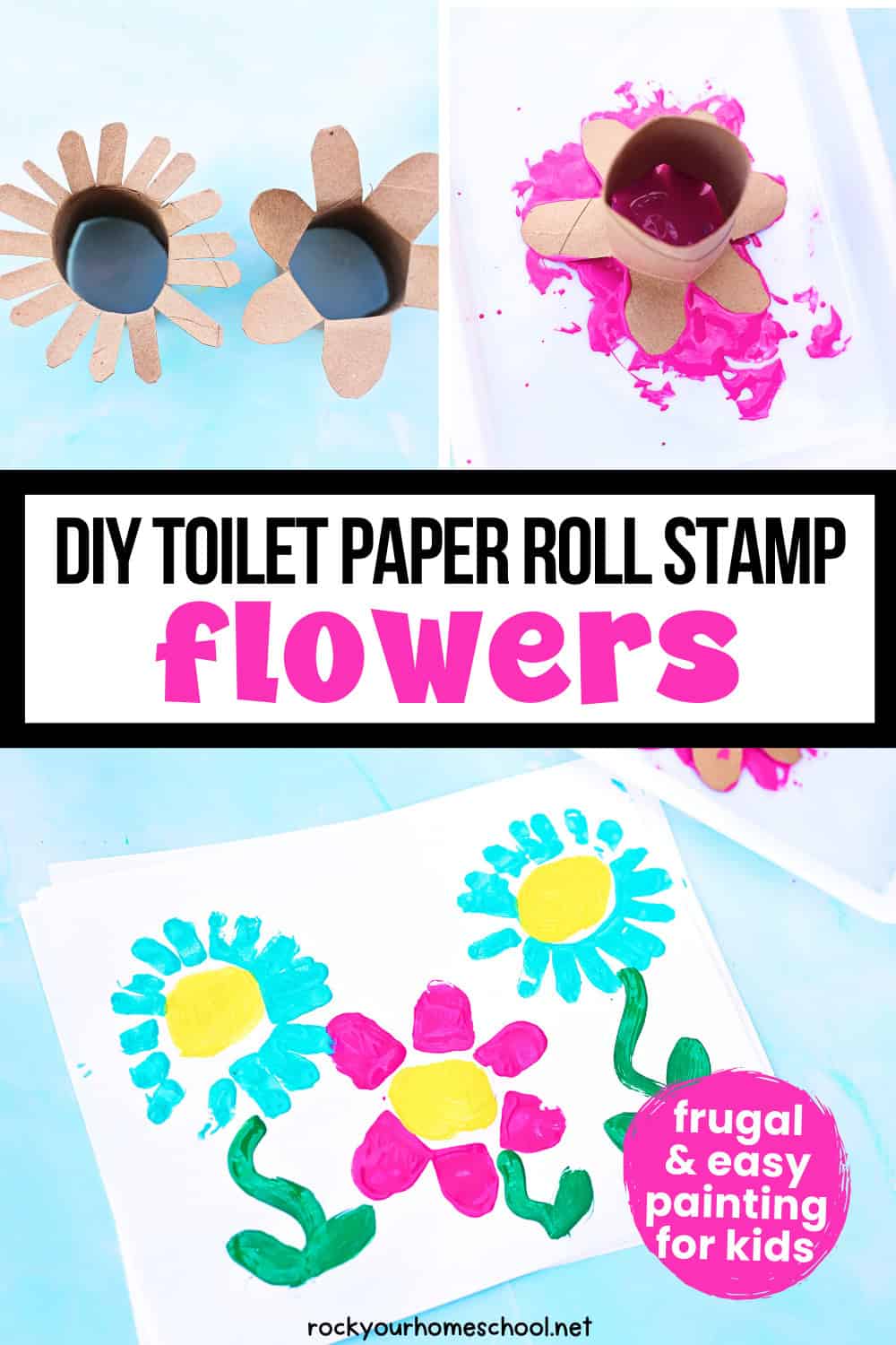 Toilet Paper Roll Stamp Flowers For Easy Painting With Kids - Rock Your ...