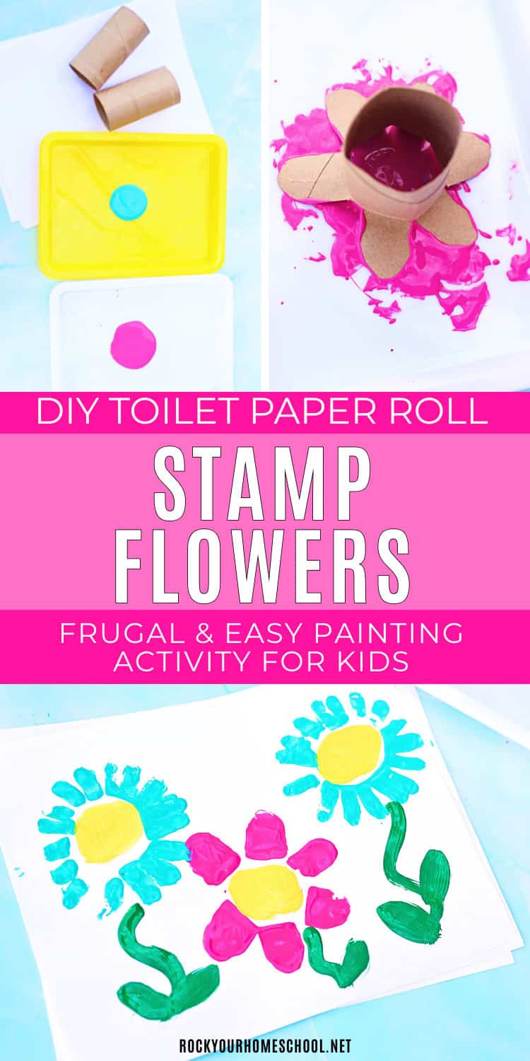 Toilet Paper Roll Stamp Flowers For Easy Painting With Kids - Rock Your ...