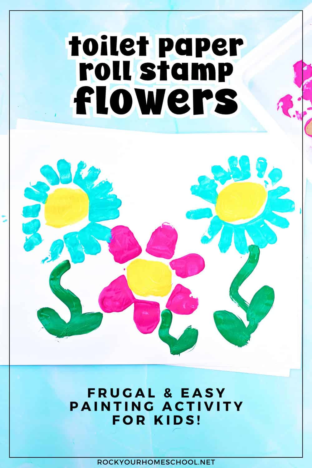 Toilet Paper Roll Stamp Flowers For Easy Painting With Kids - Rock Your ...