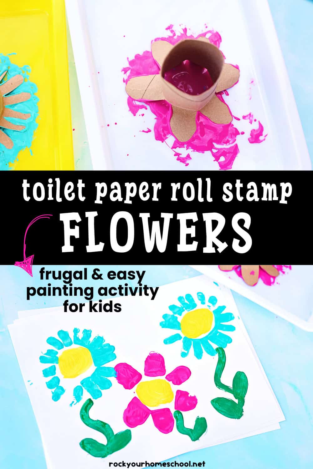 Toilet Paper Roll Stamp Flowers For Easy Painting With Kids - Rock Your ...