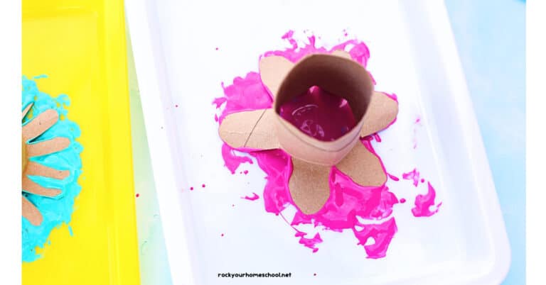 Toilet Paper Roll Stamp Flowers For Easy Painting With Kids - Rock Your ...