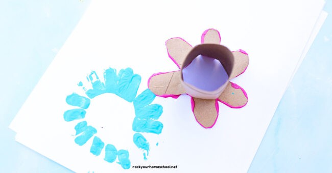 Toilet Paper Roll Stamp Flowers For Easy Painting With Kids - Rock Your ...