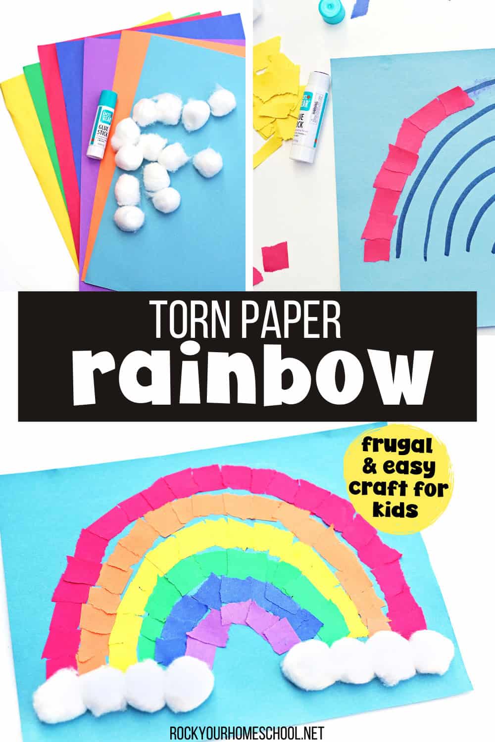 Torn Paper Rainbow Craft For Kids To Enjoy (Free Templates) - Rock Your ...