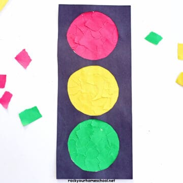 Traffic Light Craft For Kids: How To Make With Torn Paper- Rock Your ...