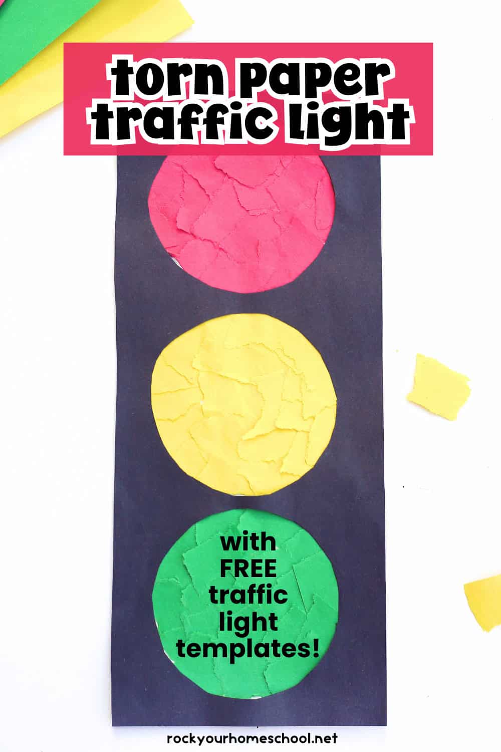 Traffic Light Craft For Kids: How To Make With Torn Paper- Rock Your ...