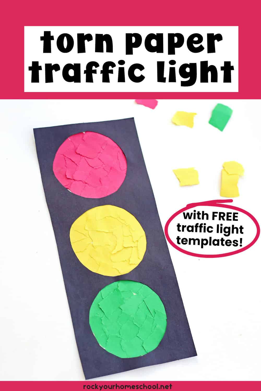 Traffic Light Craft For Kids: How To Make With Torn Paper- Rock Your ...