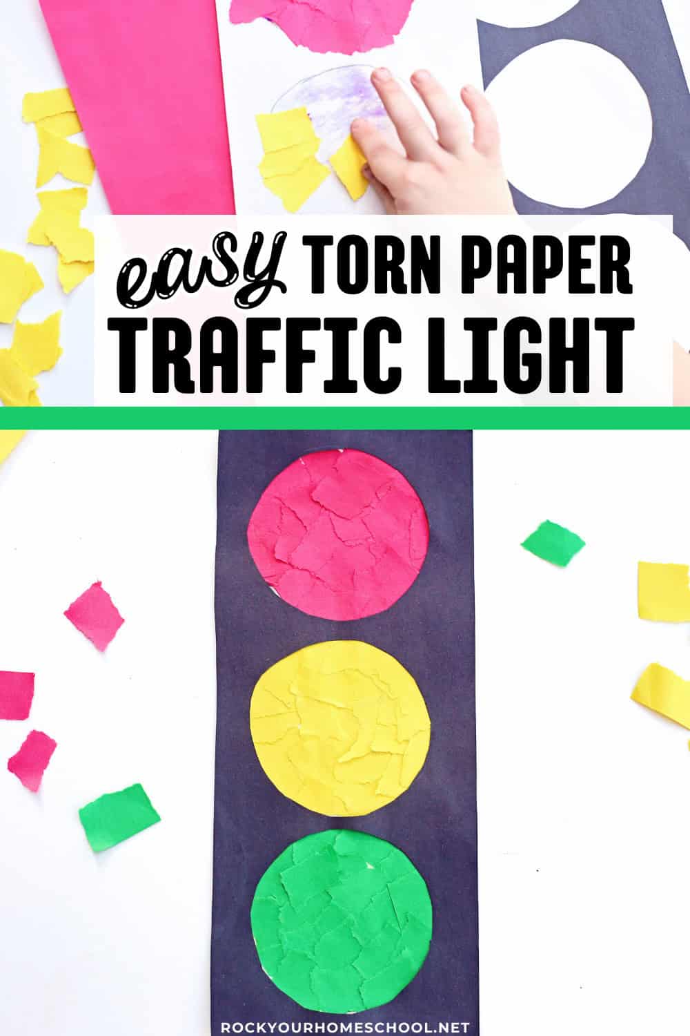 Traffic Light Craft For Kids: How To Make With Torn Paper- Rock Your ...