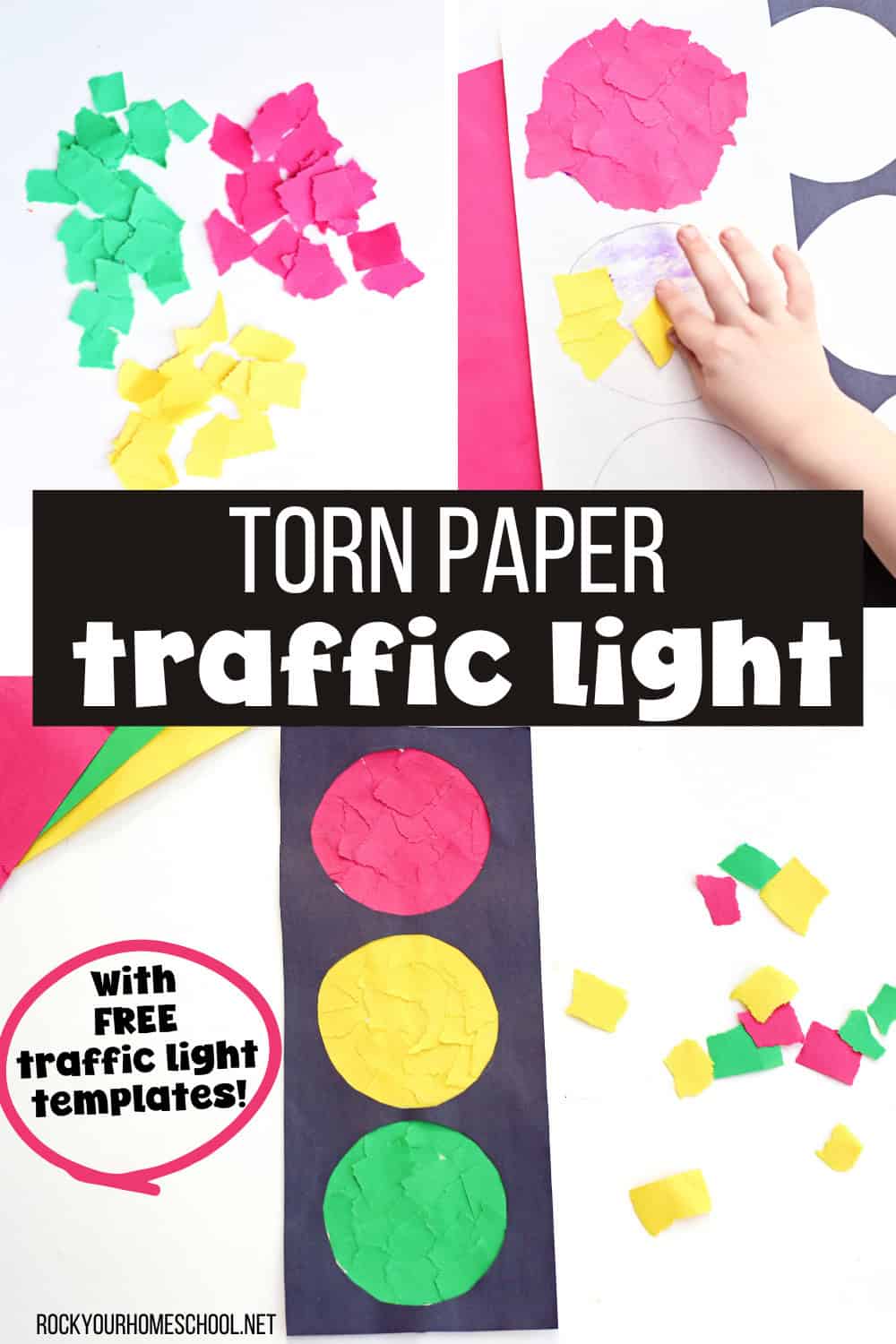 Traffic Light Craft For Kids: How To Make With Torn Paper- Rock Your ...