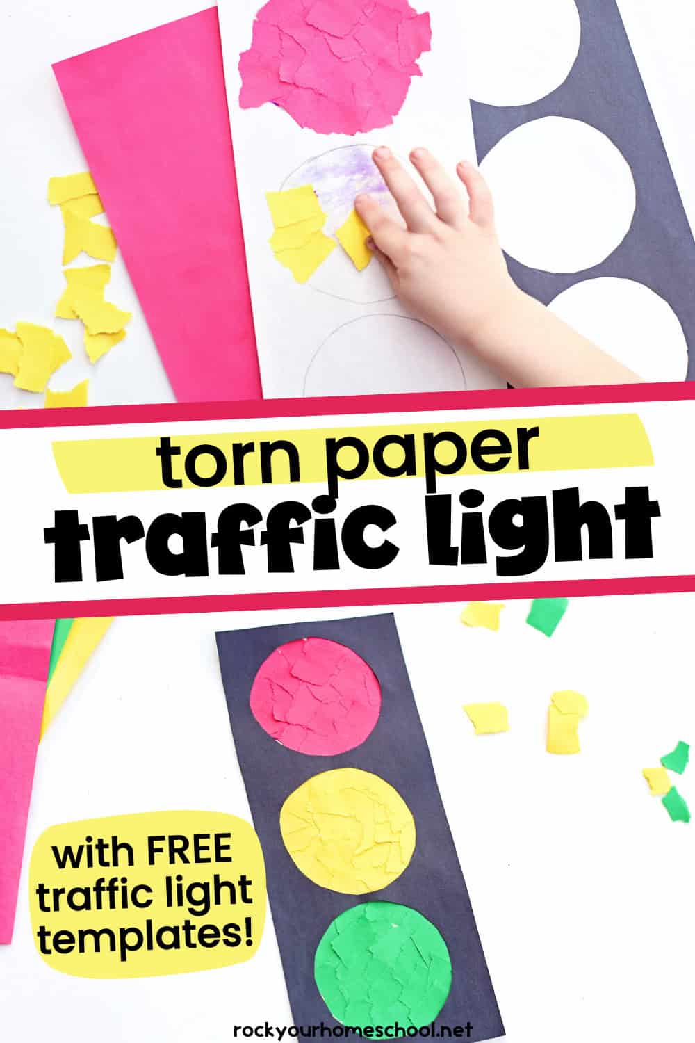 Traffic Light Craft For Kids: How To Make With Torn Paper- Rock Your ...