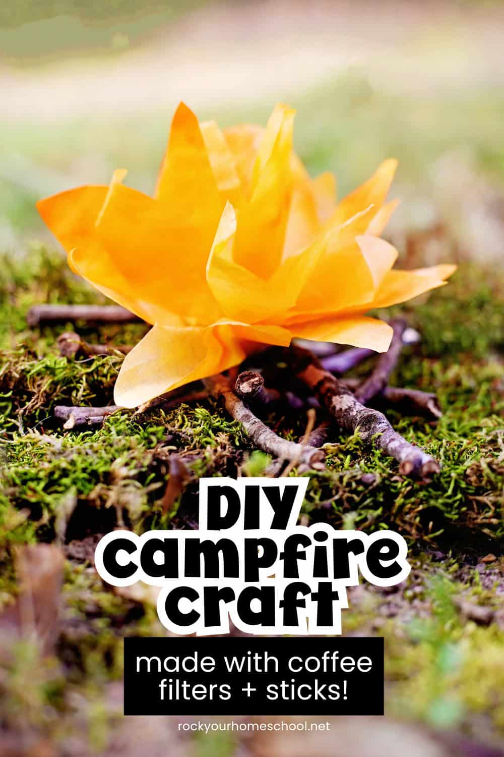 DIY Campfire Craft: How to Make with Coffee Filters- Rock Your Homeschool