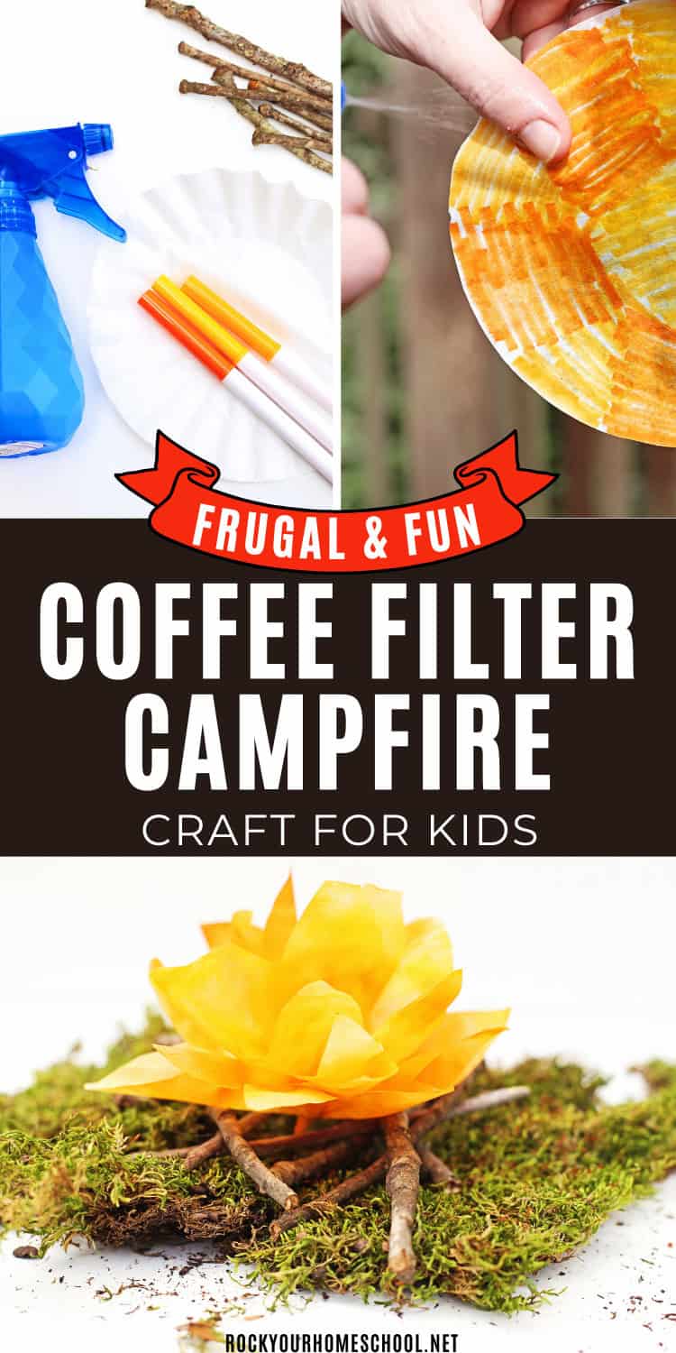 DIY Campfire Craft: How to Make with Coffee Filters- Rock Your Homeschool