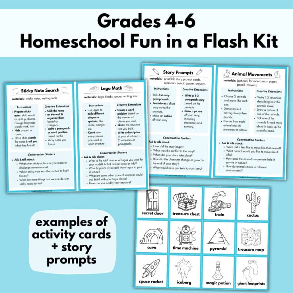Grades 4-6 Homeschool Fun in a Flash Kit - Rock Your Homeschool