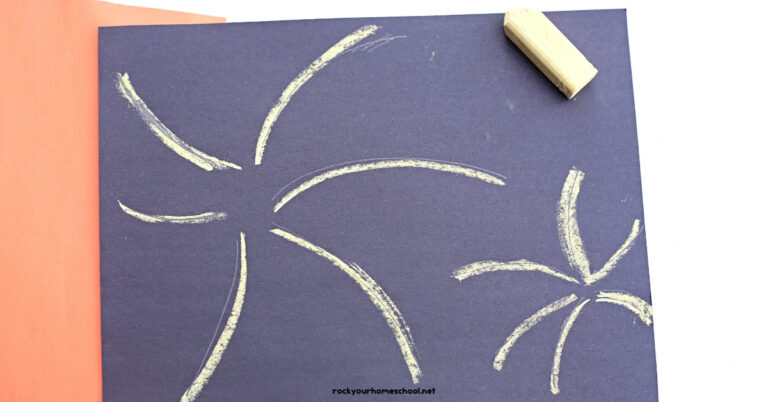 Fireworks Craft for Kids: How to Make with Torn Paper- Rock Your Homeschool