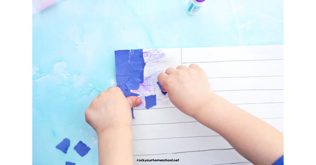 Torn Paper American Flag Craft: How To Make (Free Template)- Rock Your ...