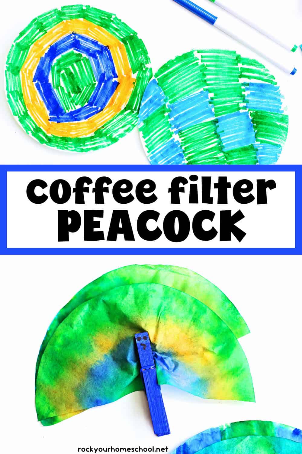 Coffee Filter Peacock: How to Make This Cute & Colorful Craft - Rock ...