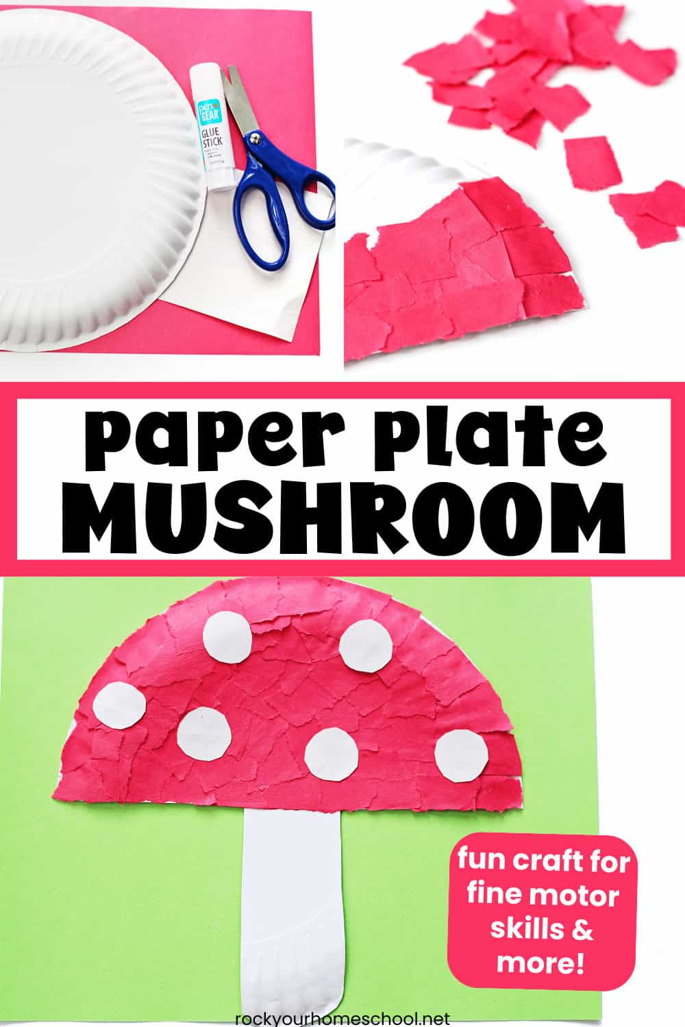 Mushroom Craft: How to Easily Make with Paper Plate- Rock Your Homeschool