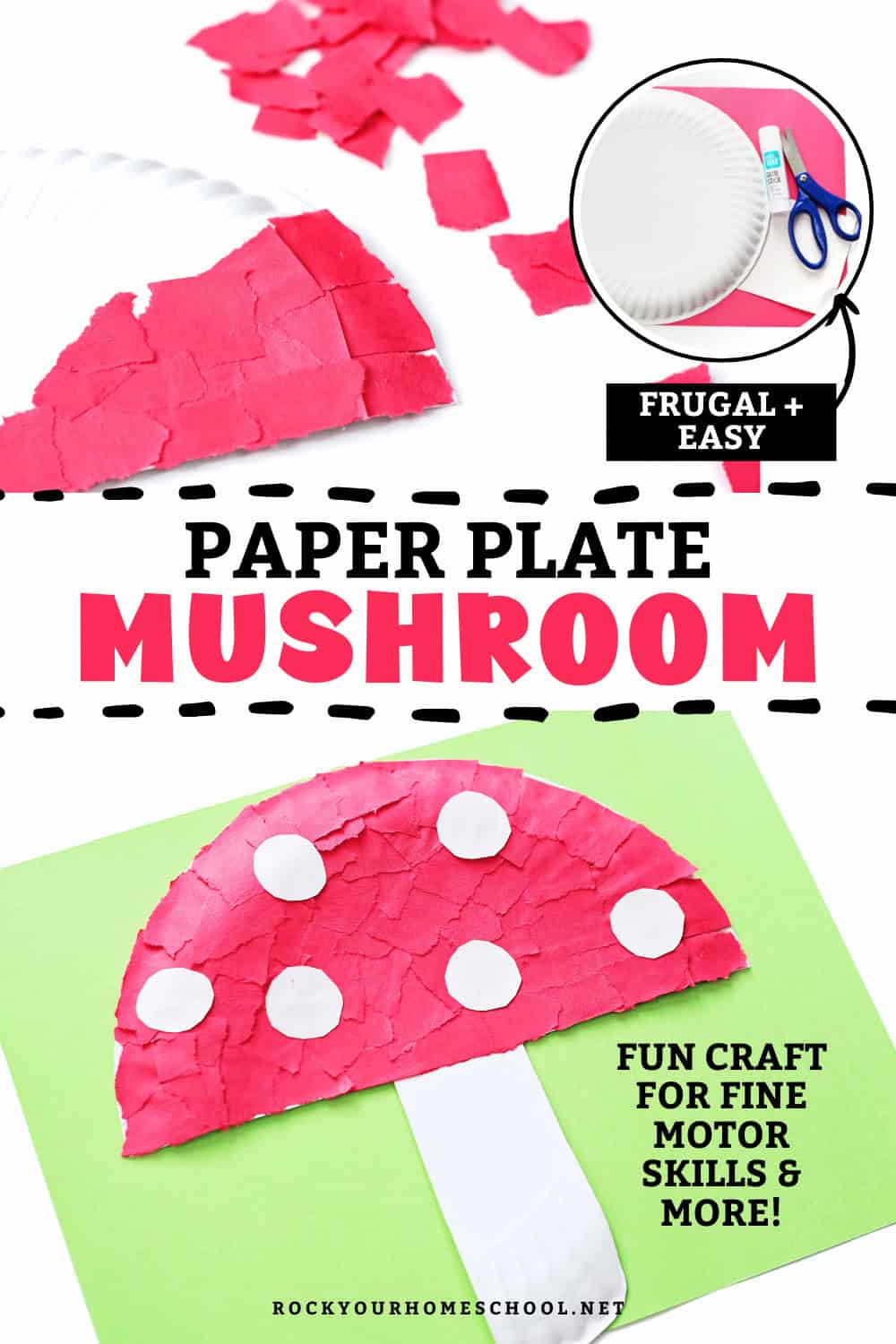 Mushroom Craft: How to Easily Make with Paper Plate- Rock Your Homeschool