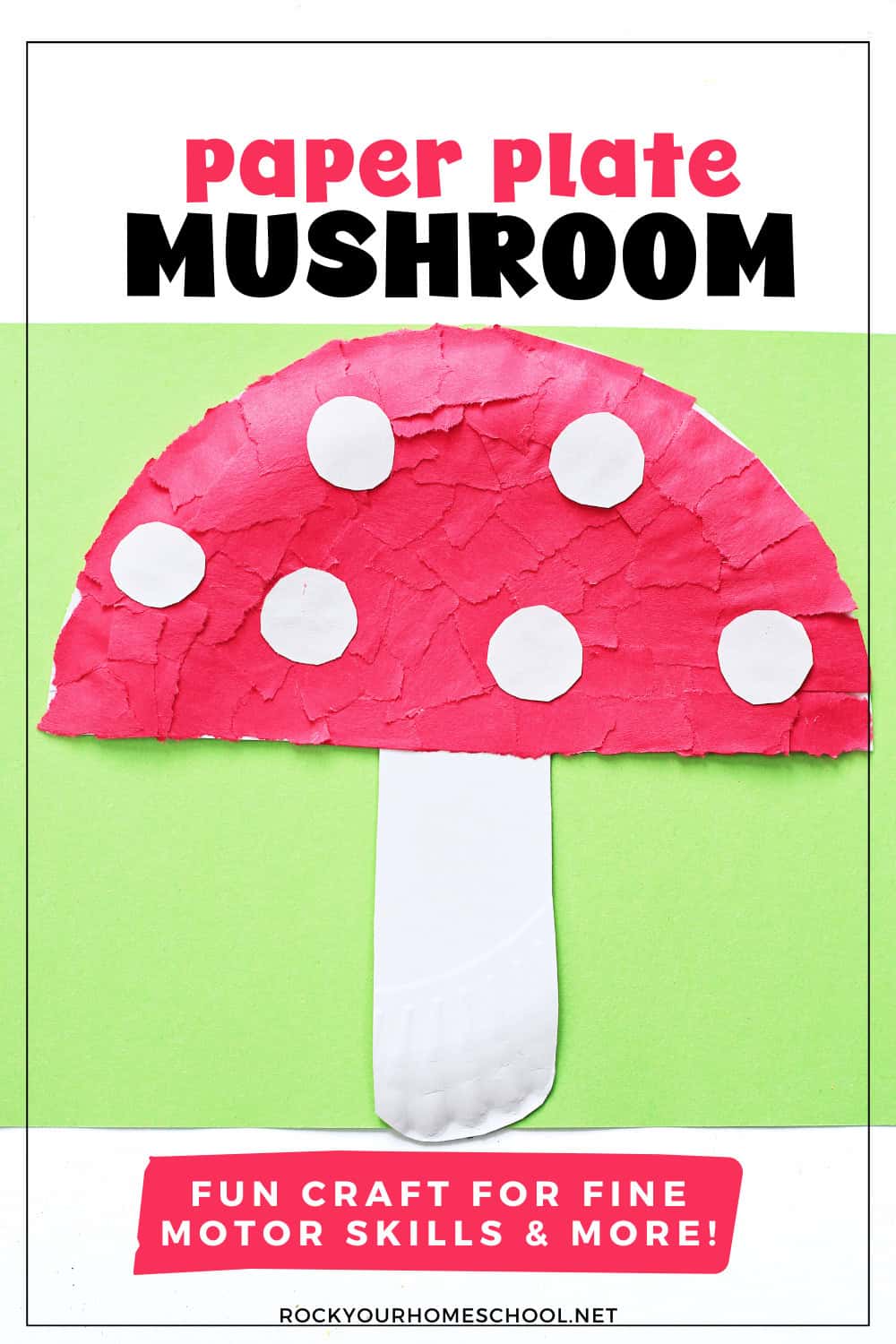 Mushroom Craft: How to Easily Make with Paper Plate- Rock Your Homeschool