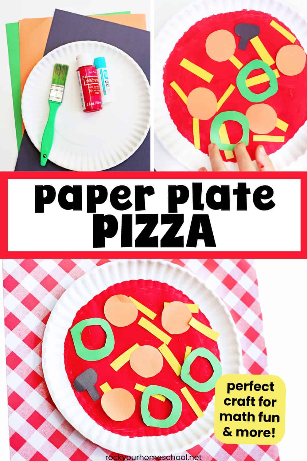Paper Plate Pizza Craft: How to Make with Kids (Free Template)- Rock ...