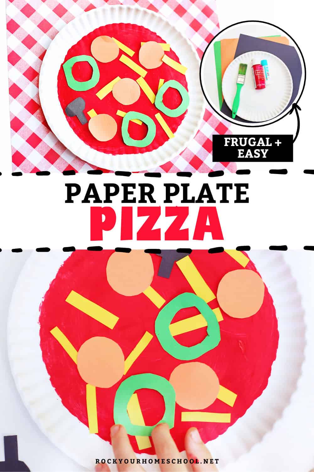Paper Plate Pizza Craft: How to Make with Kids (Free Template)- Rock ...